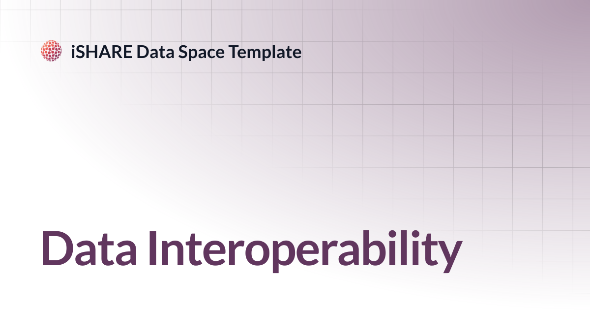 Data Interoperability | iSHARE Data Space Template